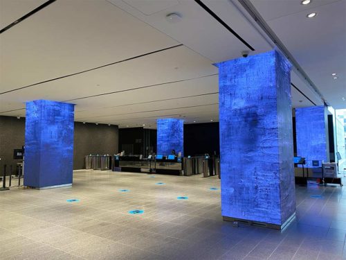 BRILLIANT LED Technology in AT&T Headquarters Lobby