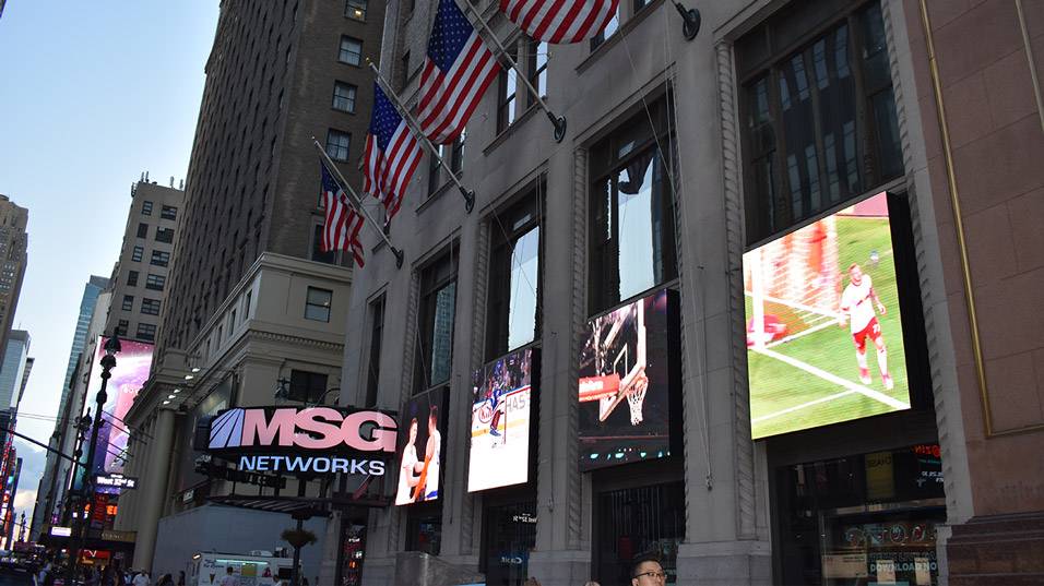 First-Ever Outdoor 6.67 MM Digital Display for MSG Networks