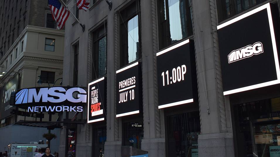 First-Ever Outdoor 6.67 MM Digital Display for MSG Networks