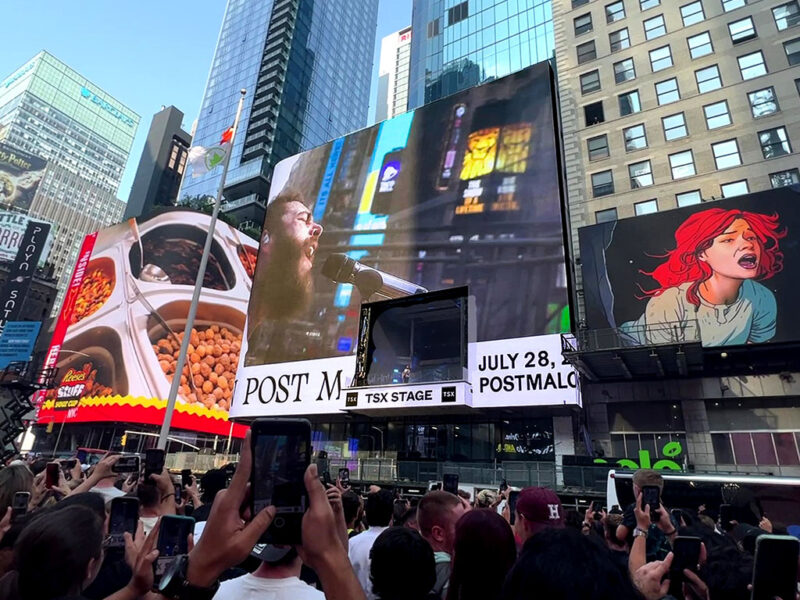 Post Malone Inaugurates New TSX Stage in Times Square