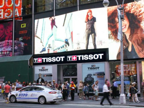 Tissot Display Shows Growing SNA Displays Presence in Times Square