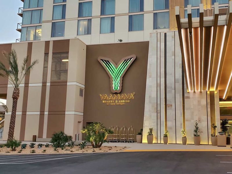 Yaamava’ Hotel Tower and Poolside Display